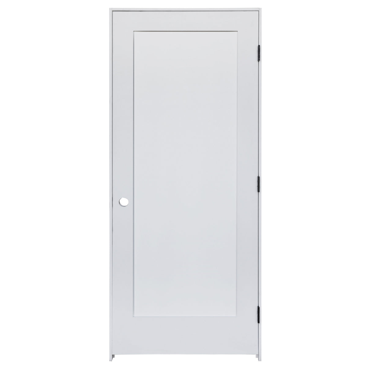 KaMic 28" x 80" Prehung Interior Door White MDF Primed Shaker with Sol ...